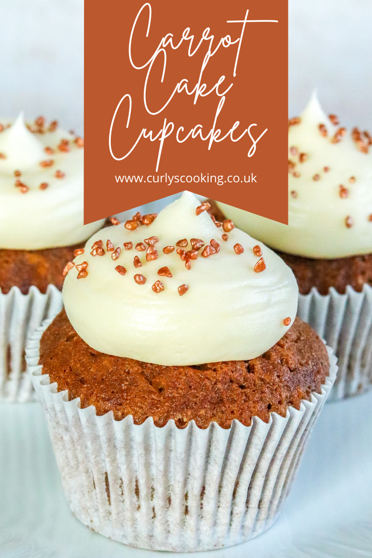 Carrot Cake Cupcakes (without nuts & raisins) – Curly's Cooking