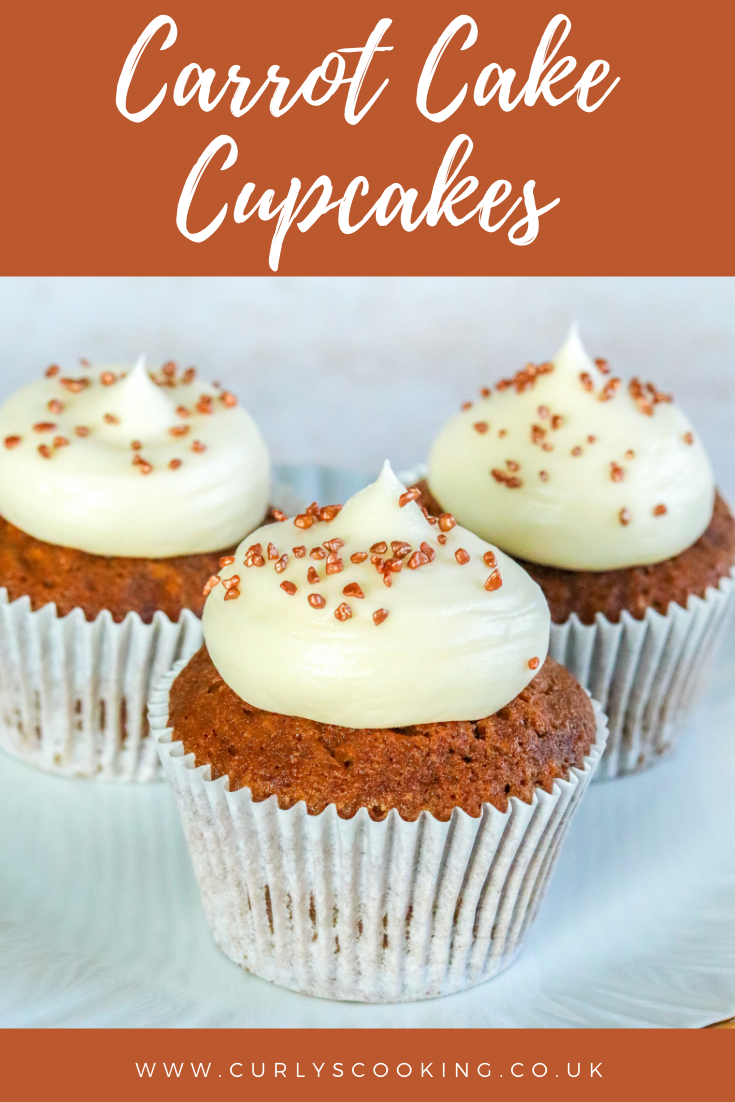 Carrot Cake Cupcakes (without nuts & raisins) – Curly's Cooking