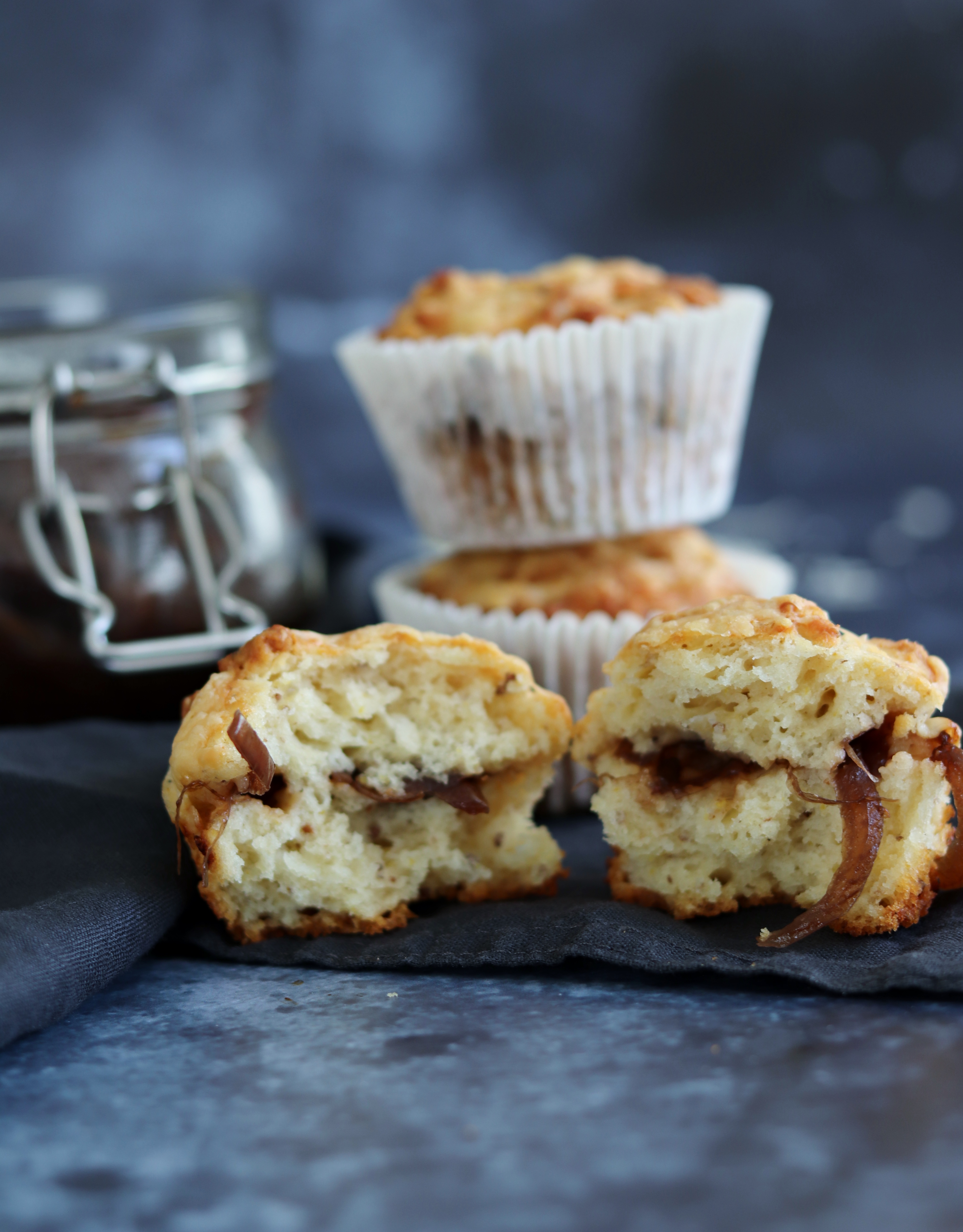 Cheese & Onion Chutney Muffins – Curly's Cooking