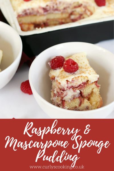 Raspberry & Mascarpone Sponge Pudding – Curly's Cooking