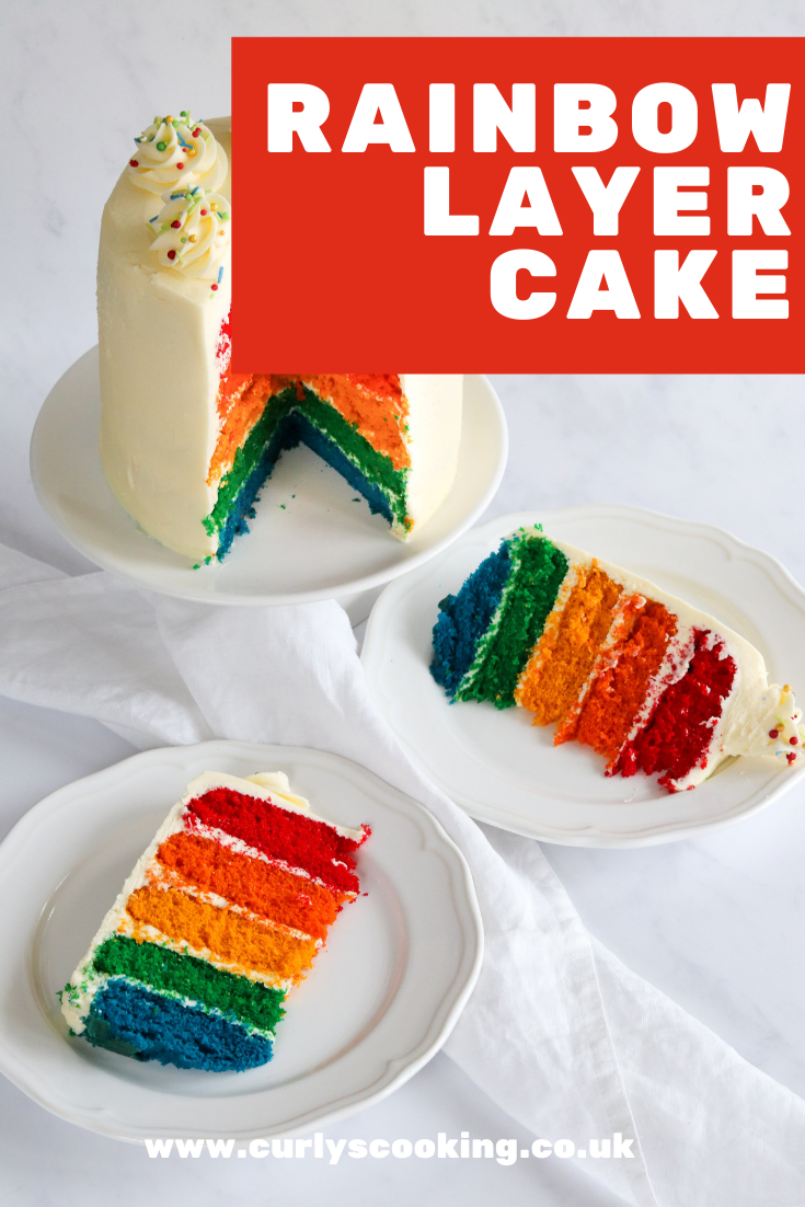 Rainbow Layer Cake – Curly's Cooking