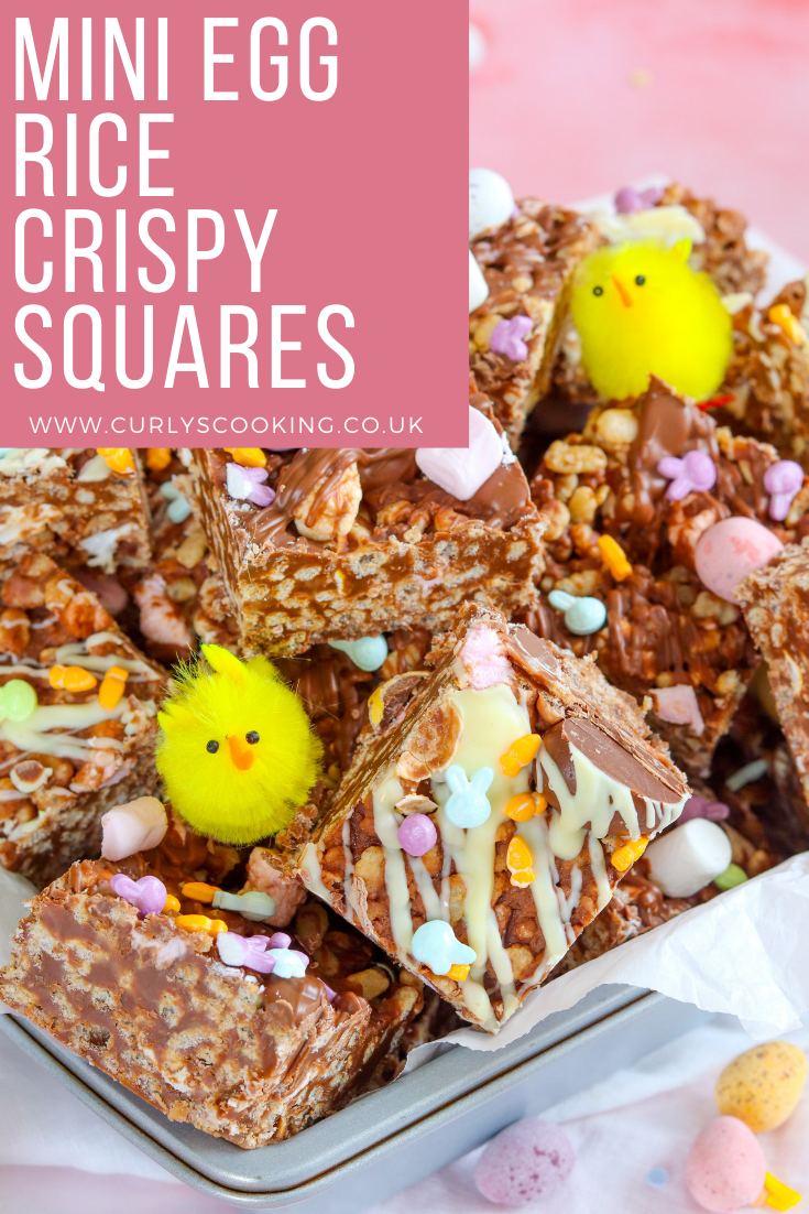 Mini Egg Rice Crispy Squares – Curly's Cooking