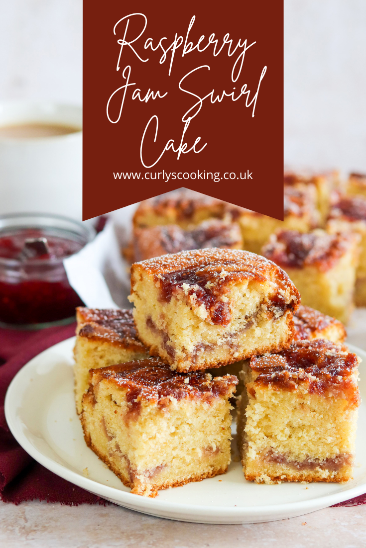 Raspberry Jam Swirl Cake – Curly's Cooking