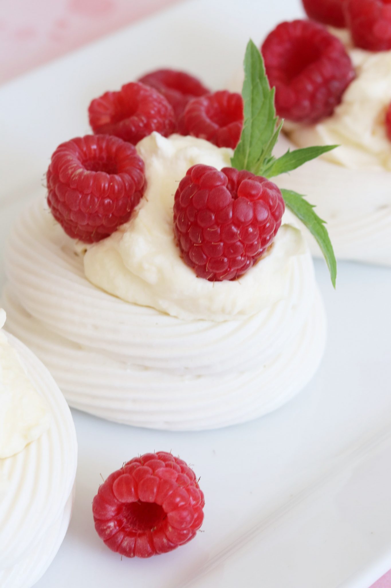 Raspberry & Lemon Curd Meringue Nests – Curly's Cooking