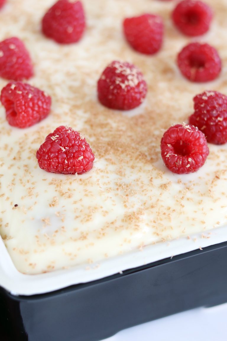Raspberry & Mascarpone Sponge Pudding – Curly's Cooking