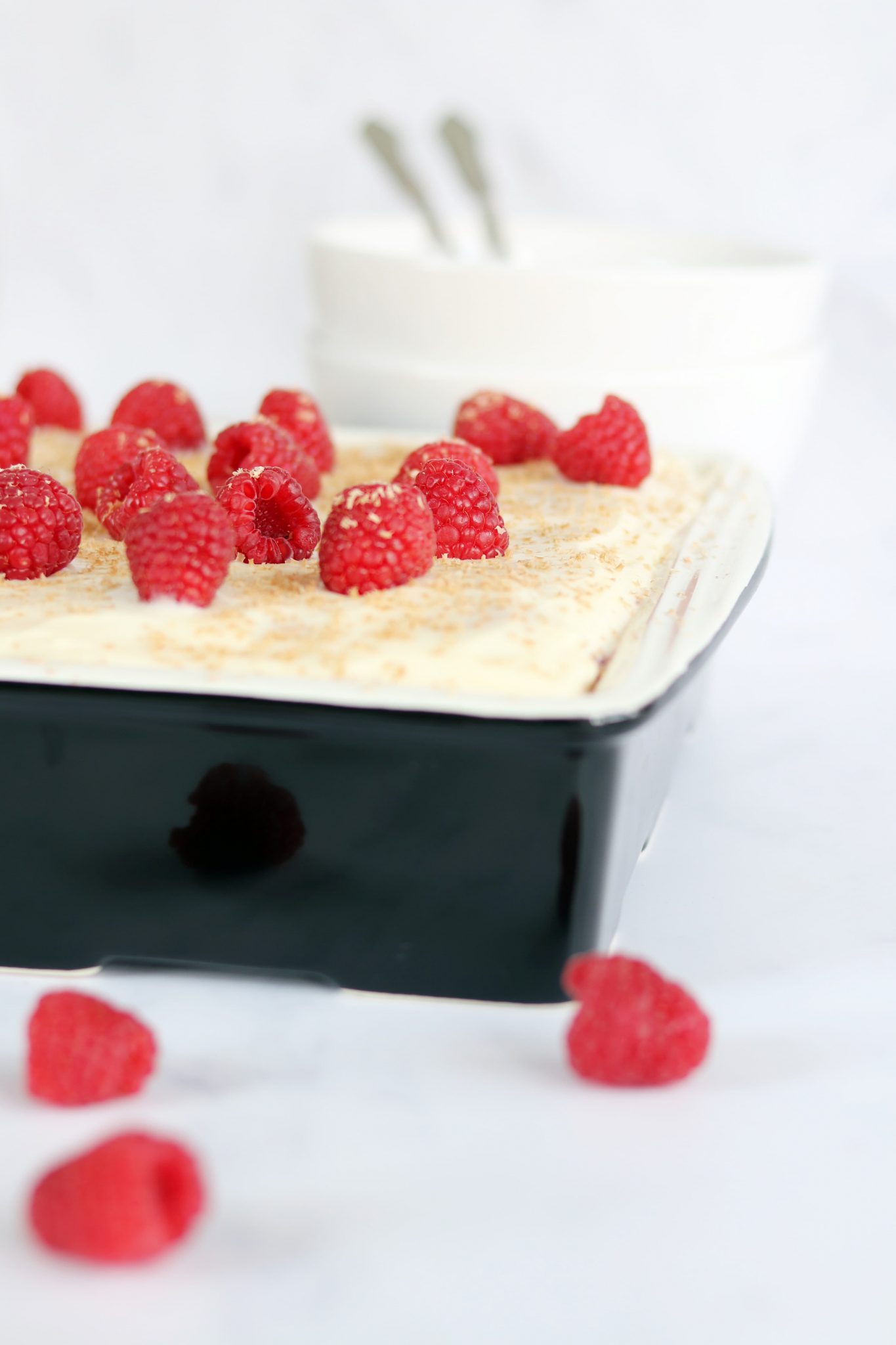 Raspberry & Mascarpone Sponge Pudding – Curly's Cooking