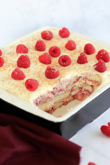 Raspberry & Mascarpone Sponge Pudding – Curly's Cooking