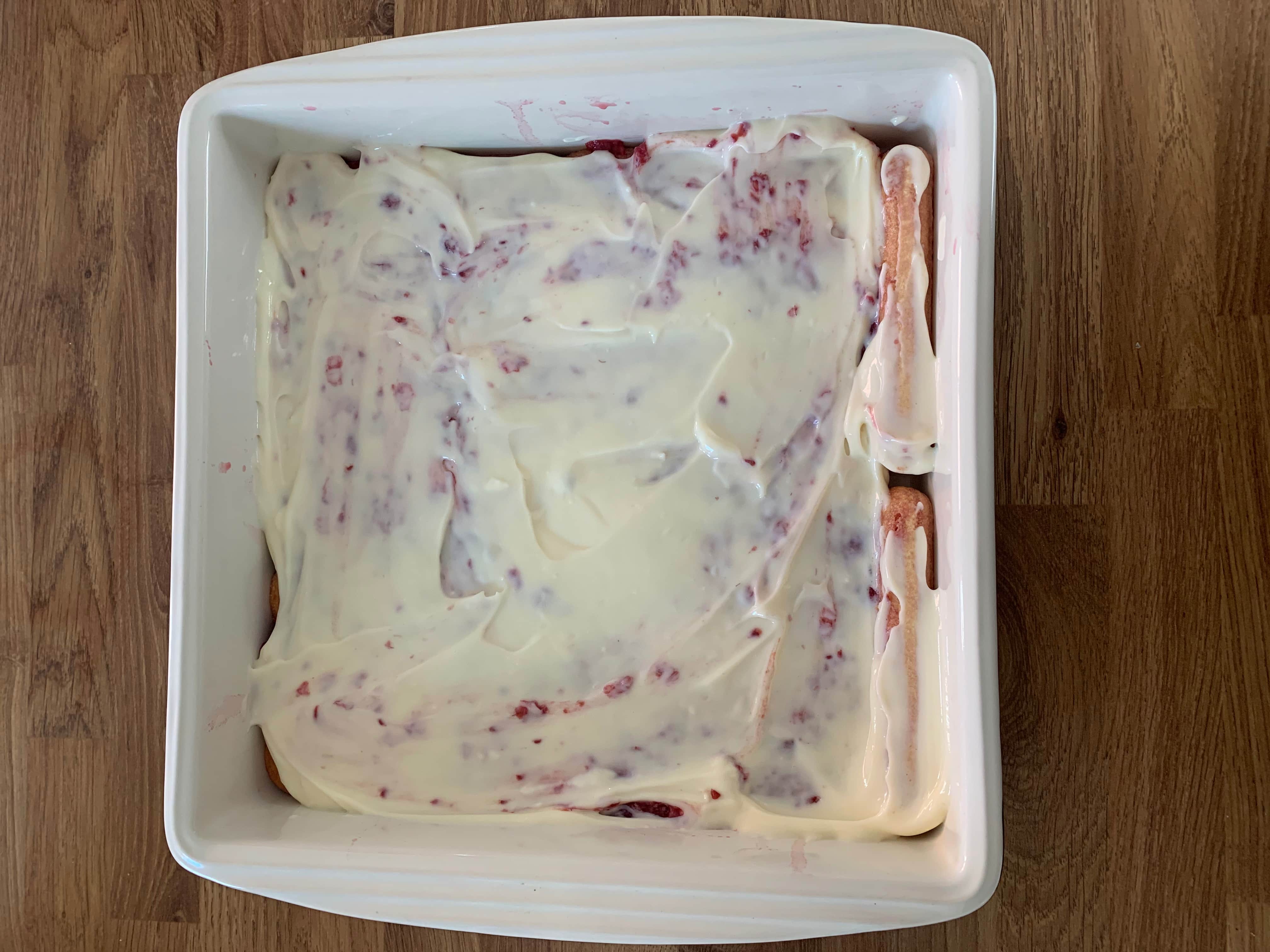 Raspberry & Mascarpone Sponge Pudding – Curly's Cooking