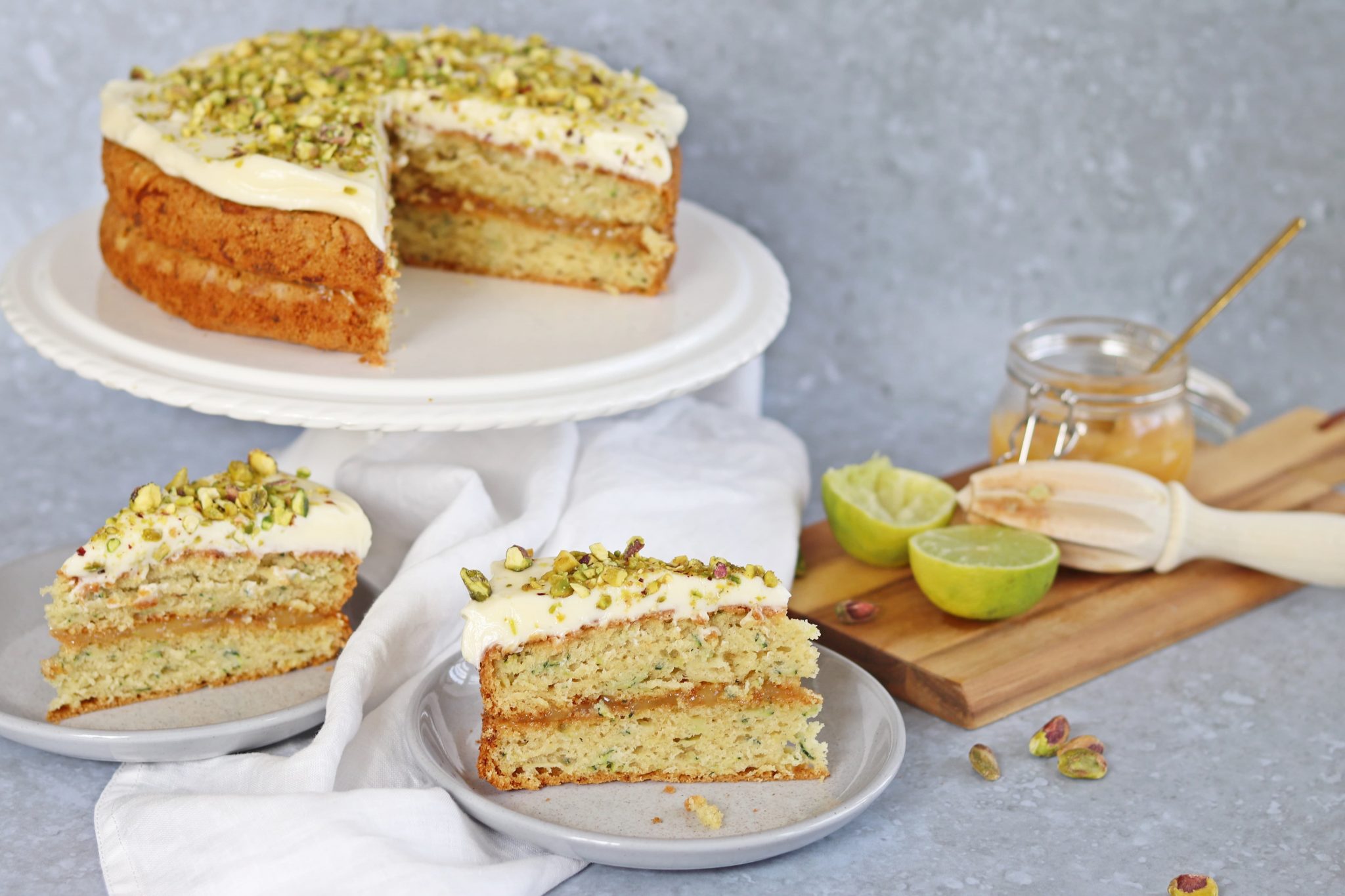 Courgette Cake with Lemon Curd & Cream Cheese Icing – Curly's Cooking