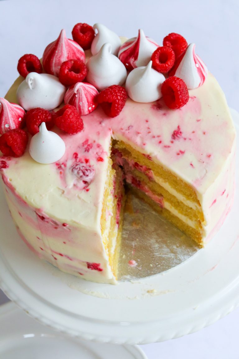 Raspberry & Mascarpone Layer Cake – Curly's Cooking