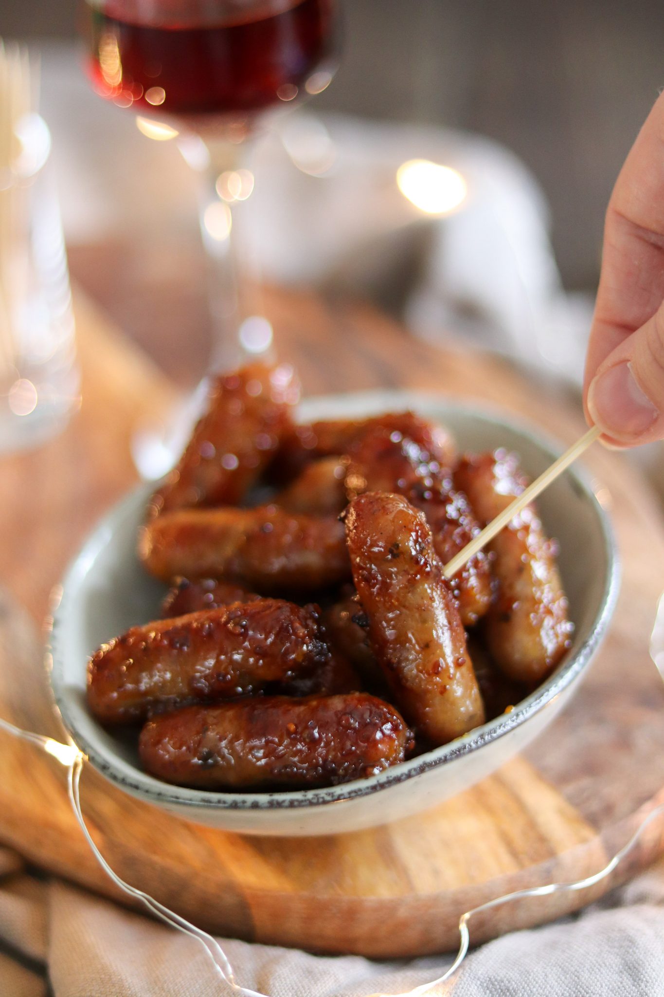 Honey & Mustard Cocktail Sausages – Curly's Cooking