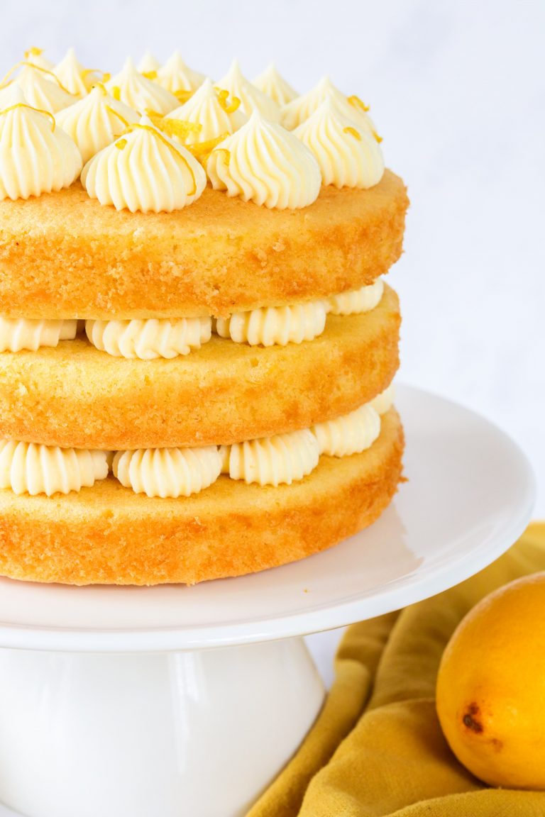 Three Layer Lemon Cake – Curly's Cooking
