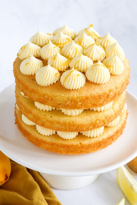 Three Layer Lemon Cake – Curly's Cooking