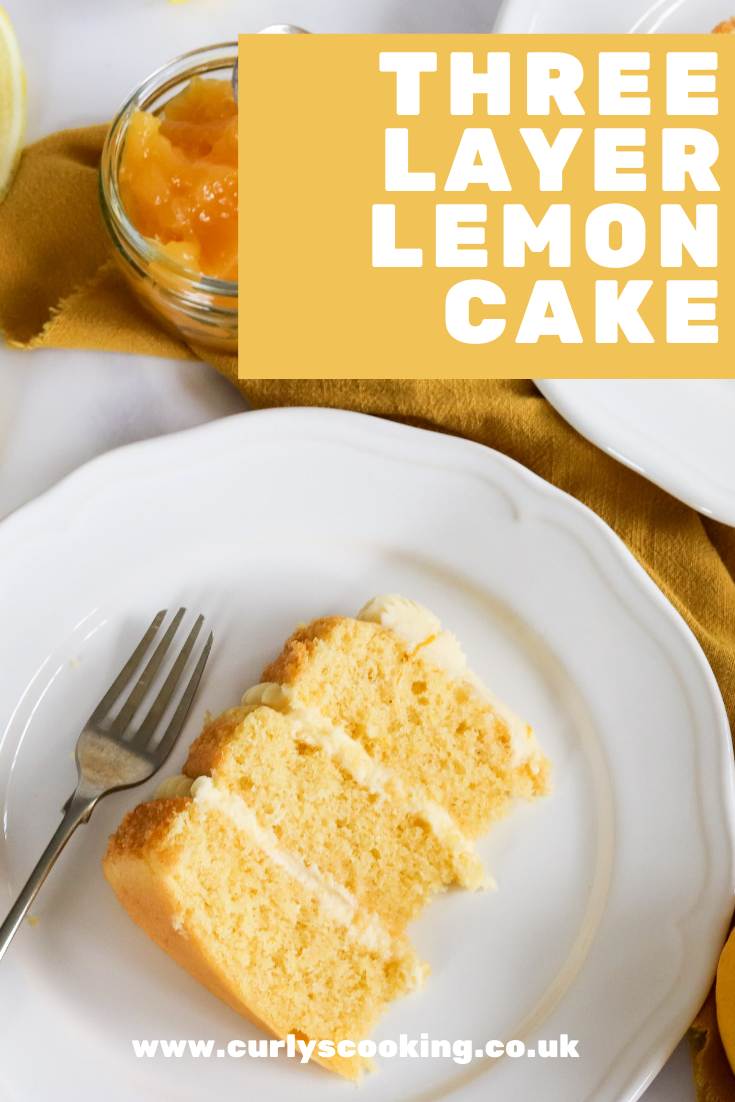 Three Layer Lemon Cake – Curly's Cooking