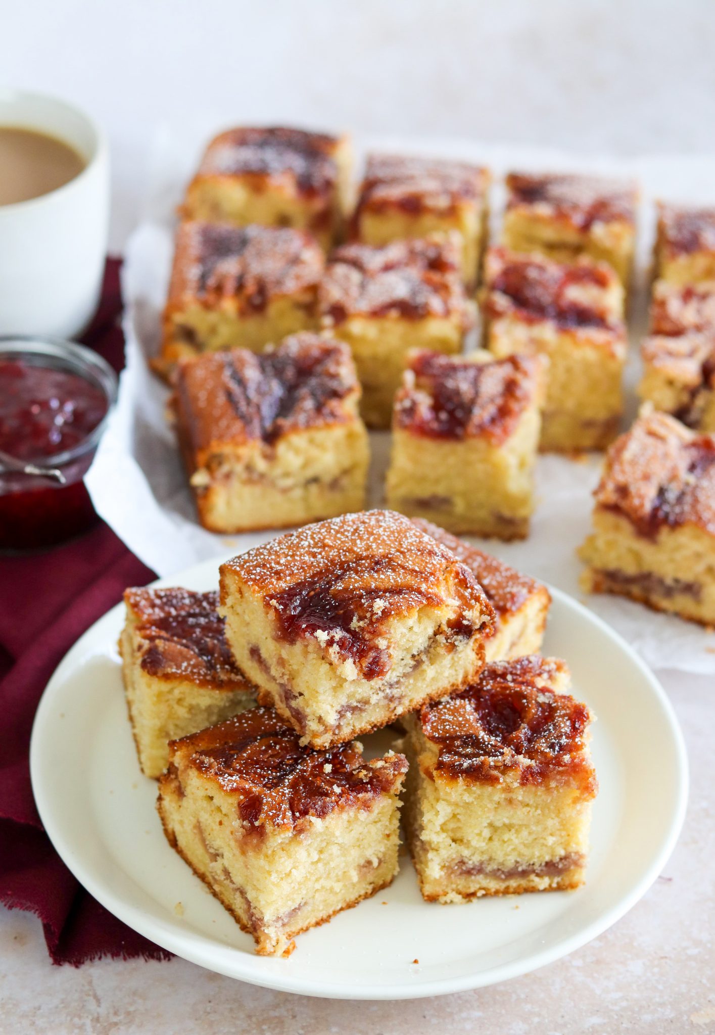 Raspberry Jam Swirl Cake – Curly's Cooking