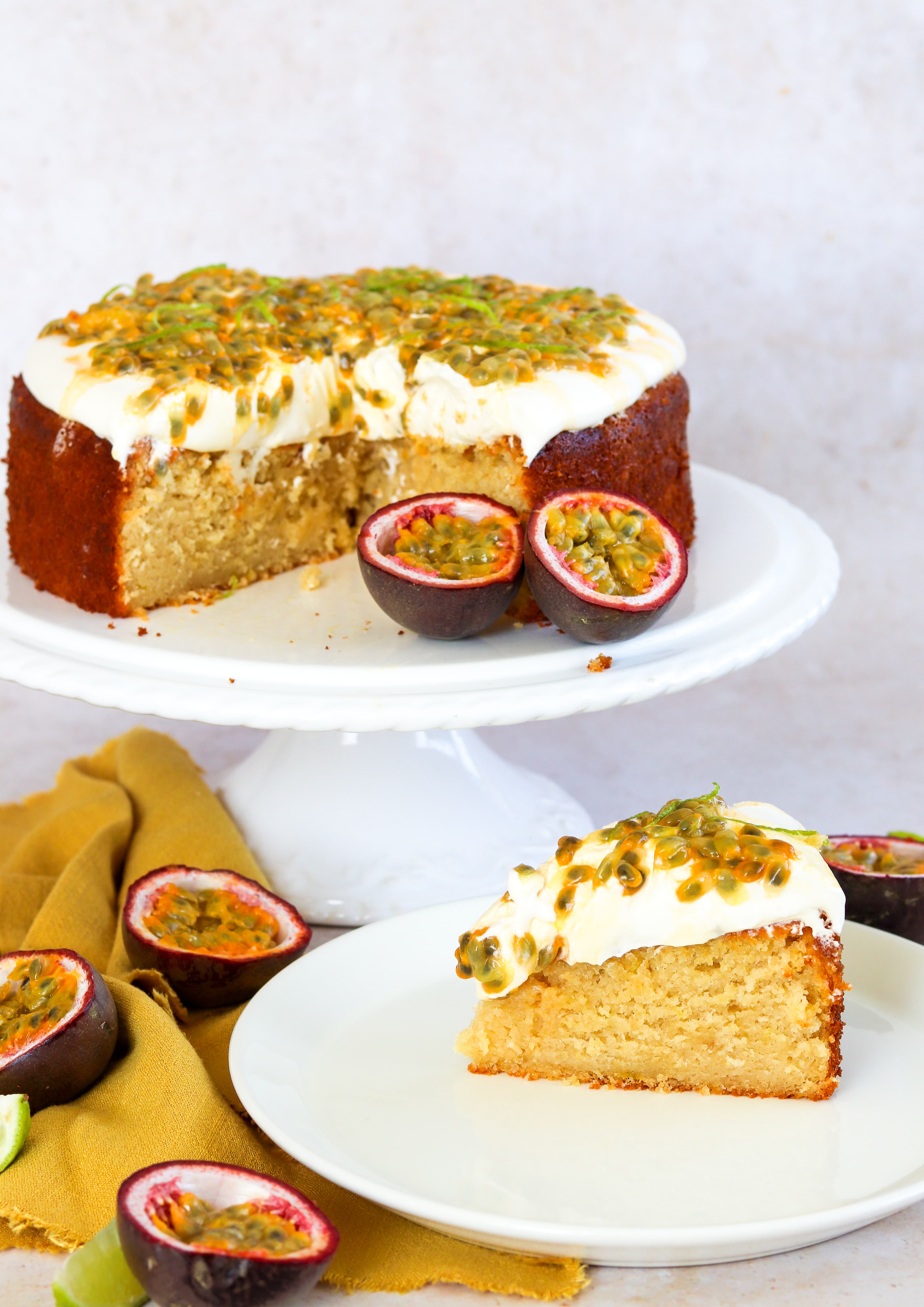 Passion Fruit Cake with Fresh Cream – Curly's Cooking