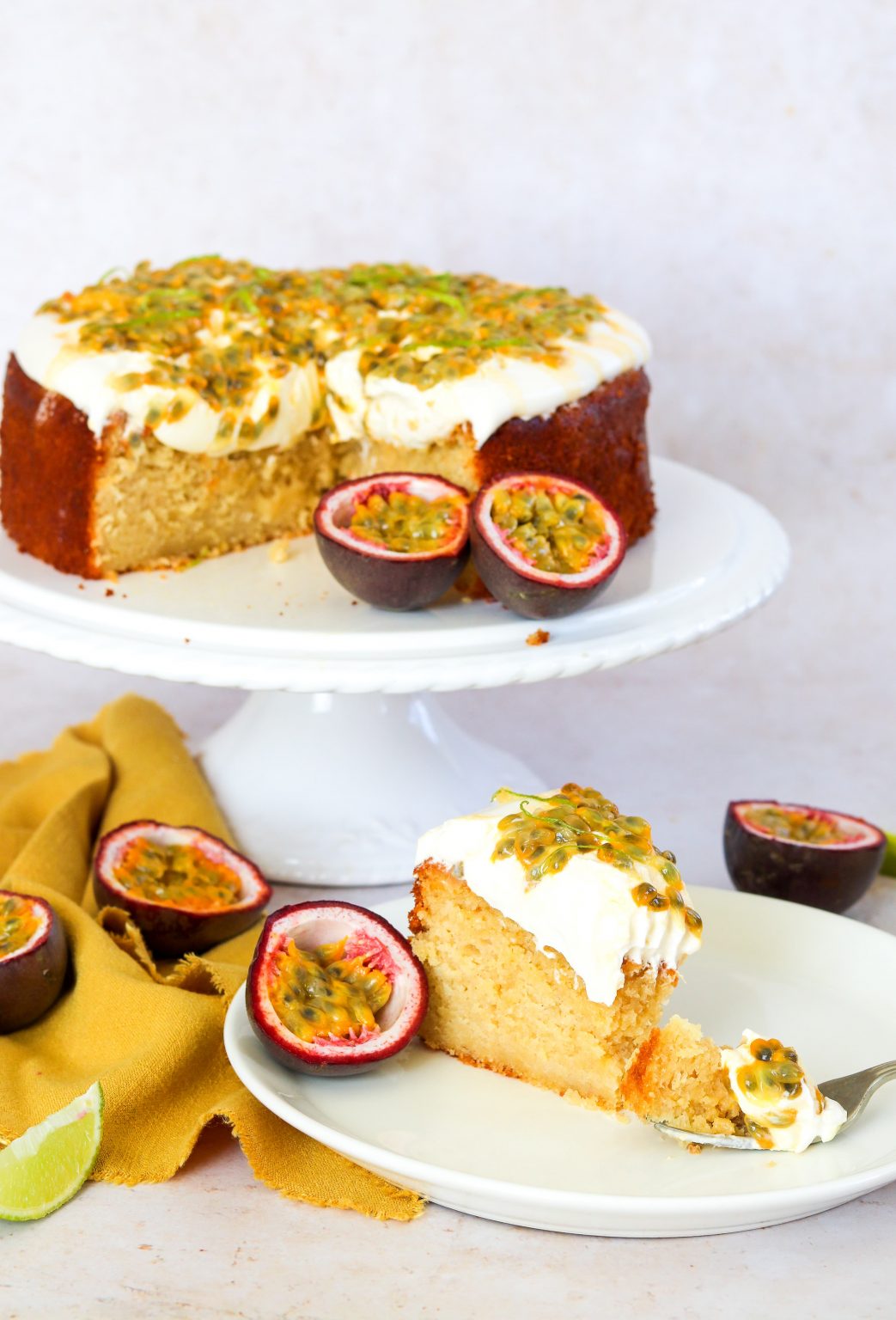 Passion Fruit Cake with Fresh Cream – Curly's Cooking
