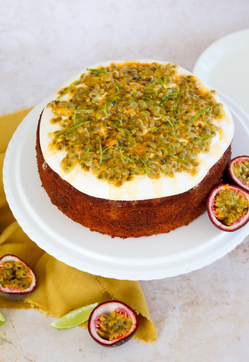 Passion Fruit Cake with Fresh Cream – Curly's Cooking