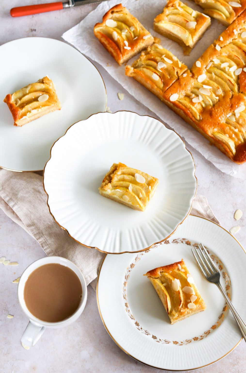 Apple Traybake with Yogurt Sponge – Curly's Cooking