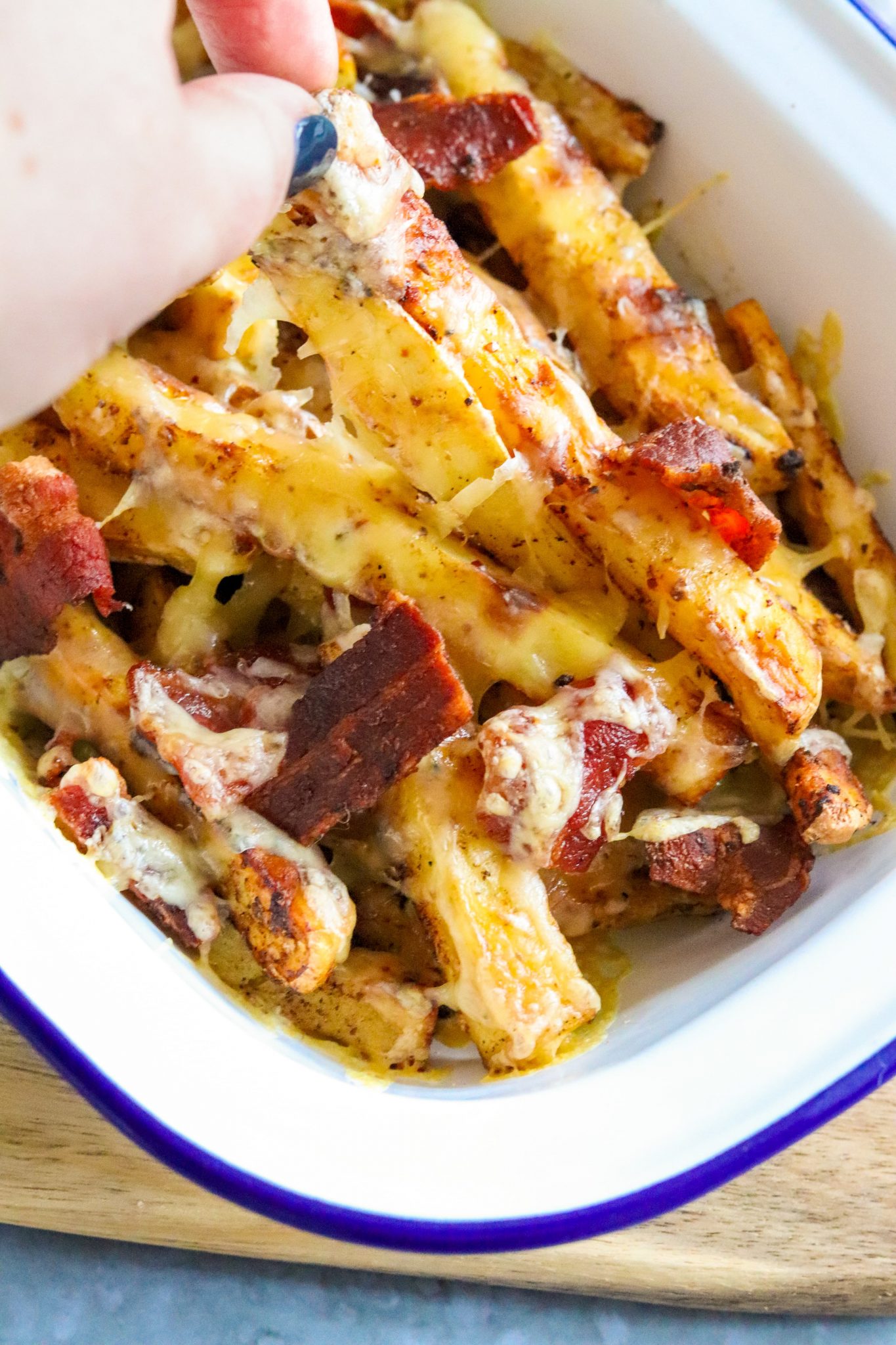 Cheese & Bacon Loaded Fries – Curly's Cooking