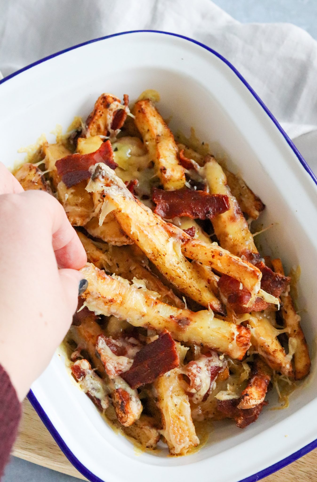 Cheese & Bacon Loaded Fries – Curly's Cooking