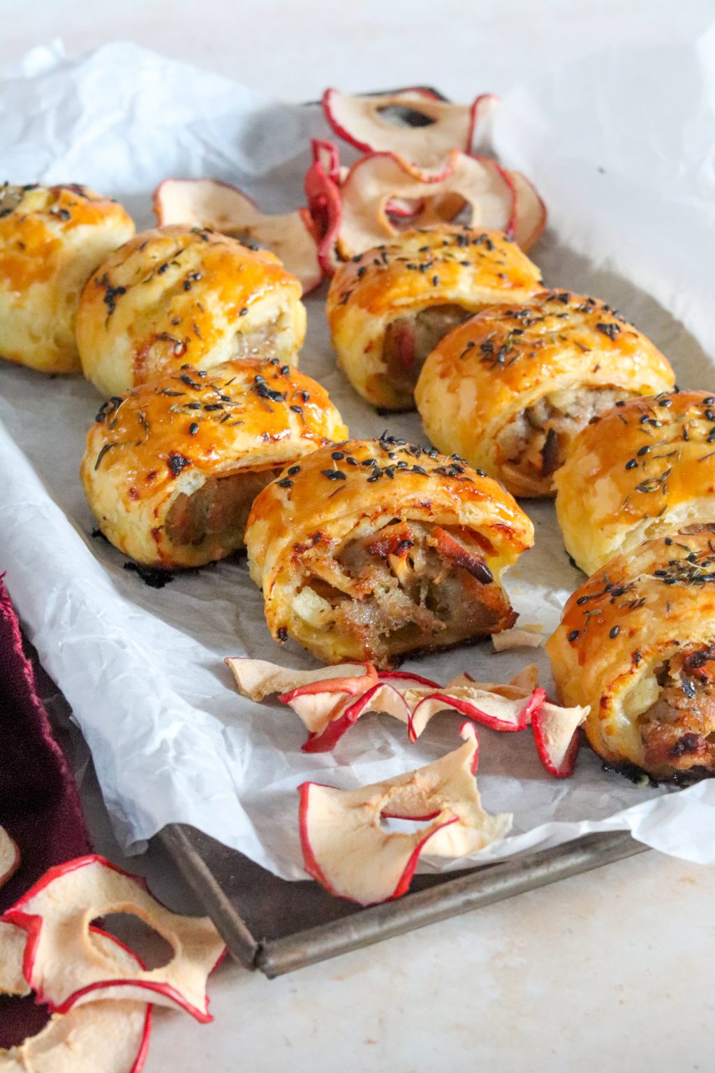 Pork & Apple Sausage Rolls – Curly's Cooking