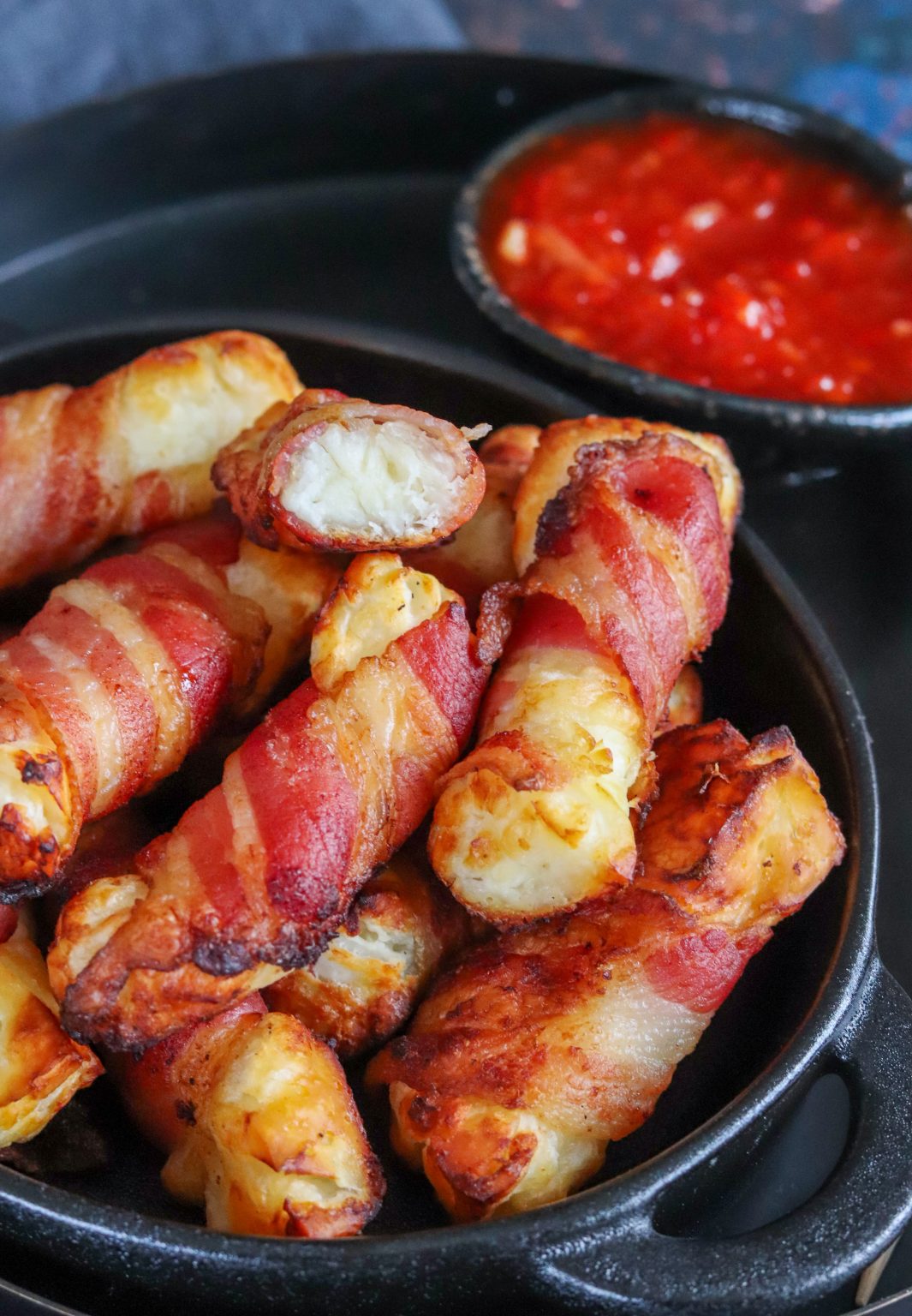 Bacon Wrapped Halloumi (Air Fryer or Oven) – Curly's Cooking