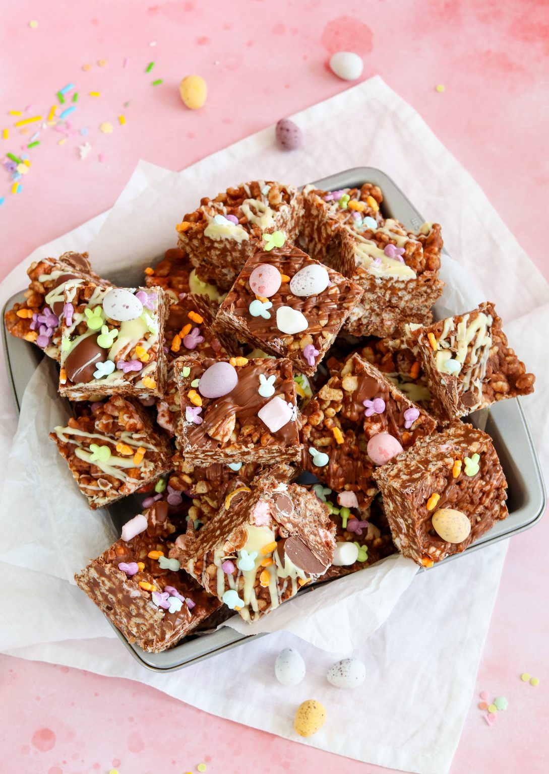 Mini Egg Rice Crispy Squares – Curly's Cooking