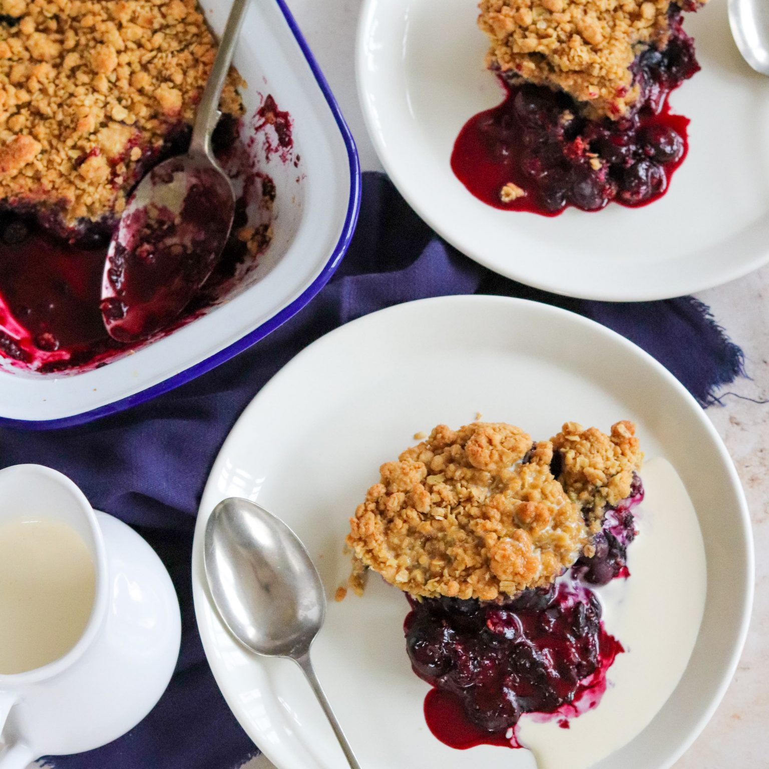 Blueberry Crumble with Oats – Curly's Cooking