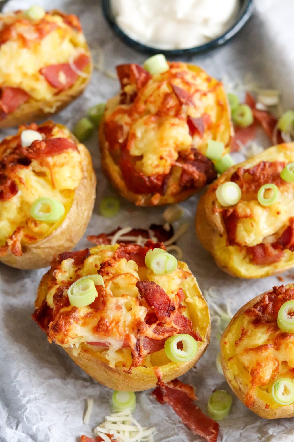 Air Fryer Loaded Potato Skins Curlys Cooking