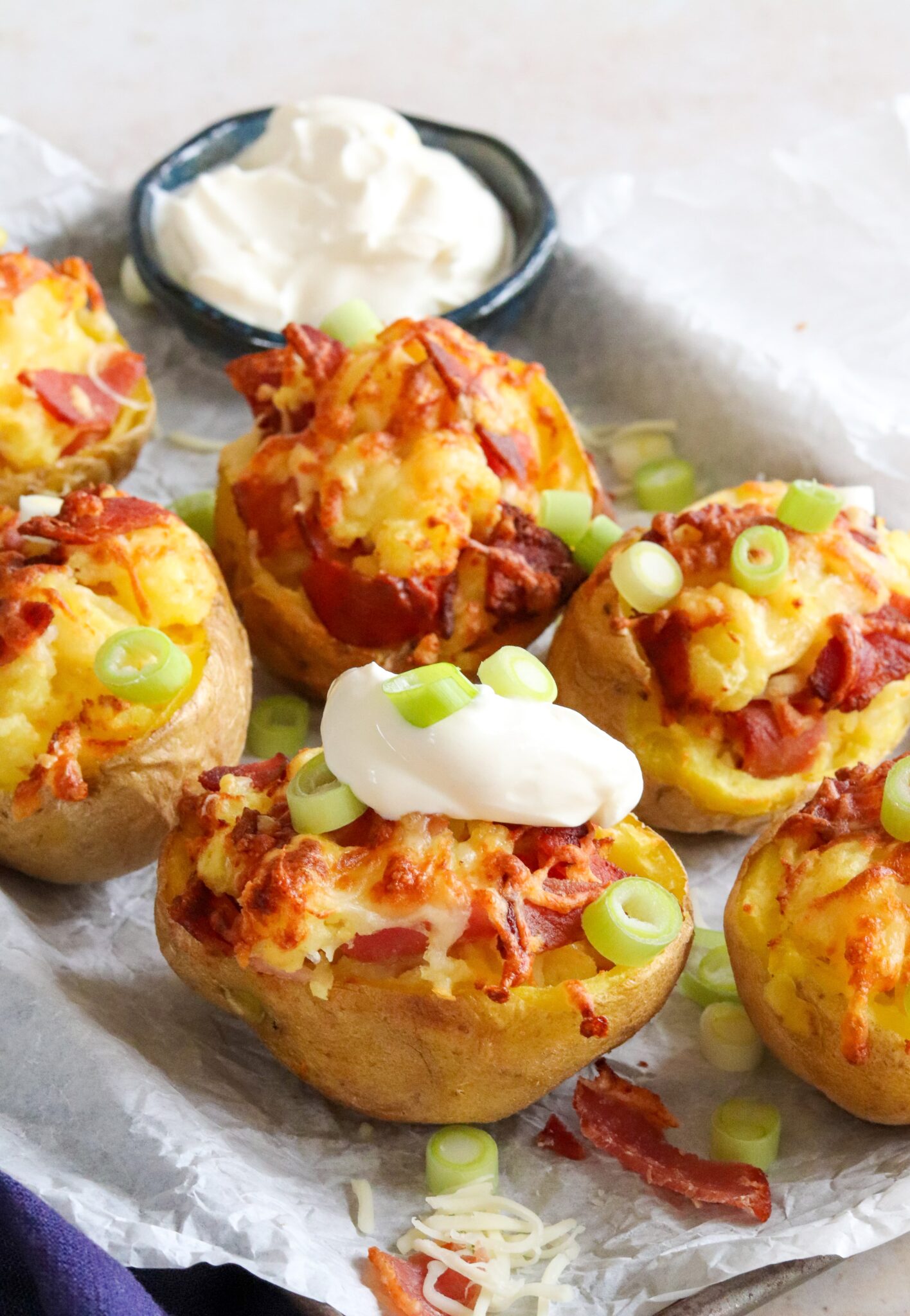 Air Fryer Loaded Potato Skins – Curly's Cooking