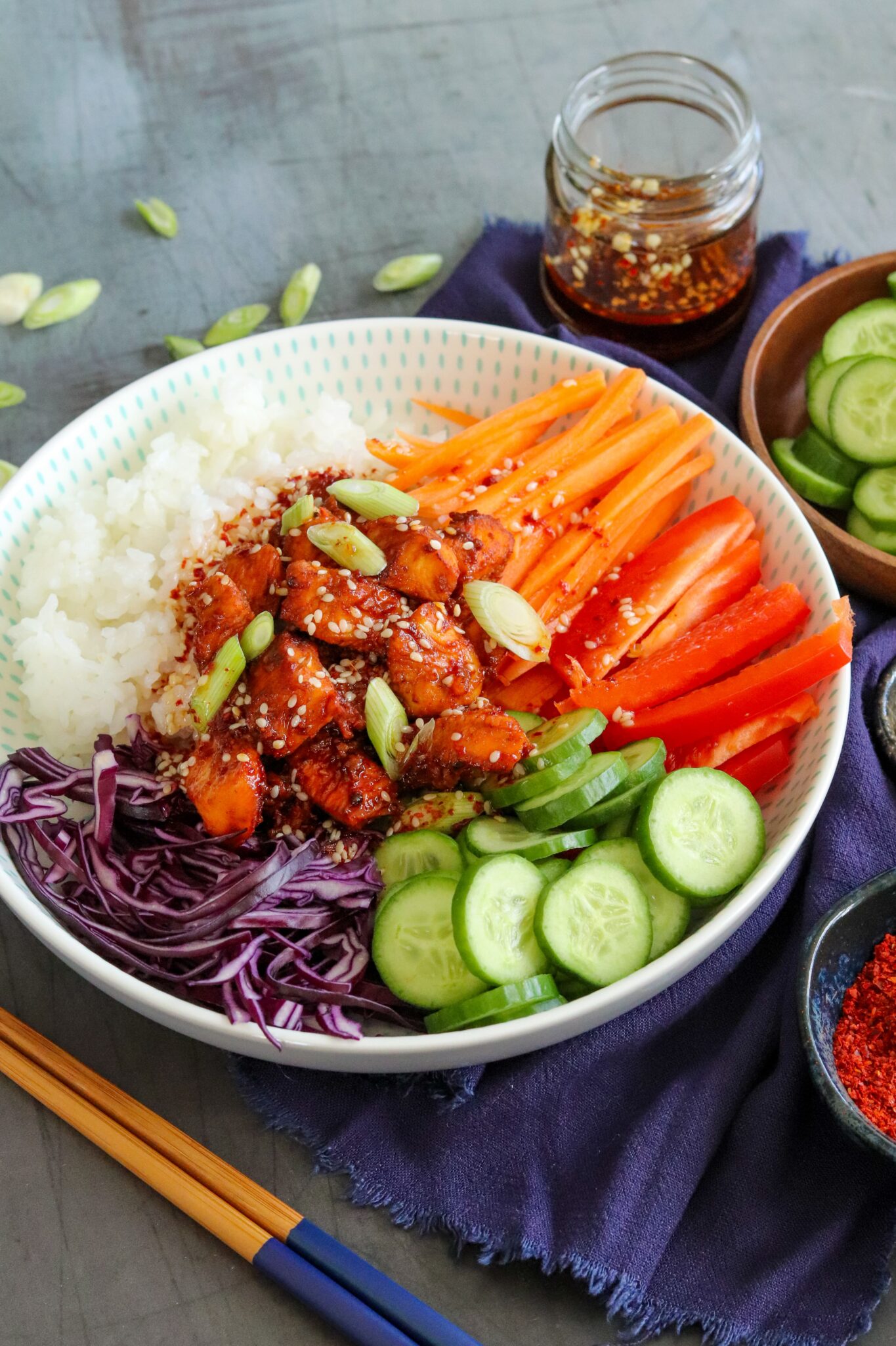 Gochujang Chicken Rice Bowl – Curly's Cooking