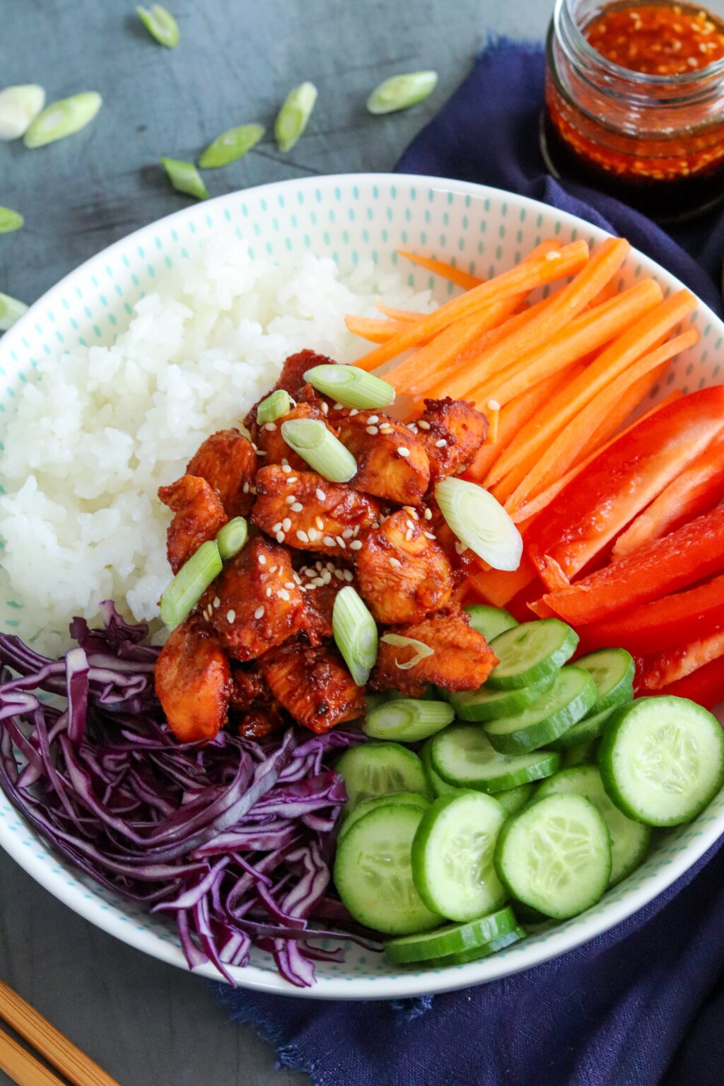 Gochujang Chicken Rice Bowl – Curly's Cooking