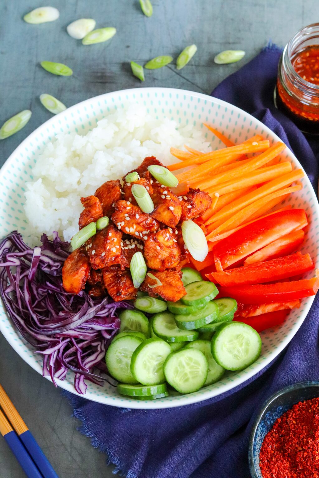 Gochujang Chicken Rice Bowl – Curly's Cooking