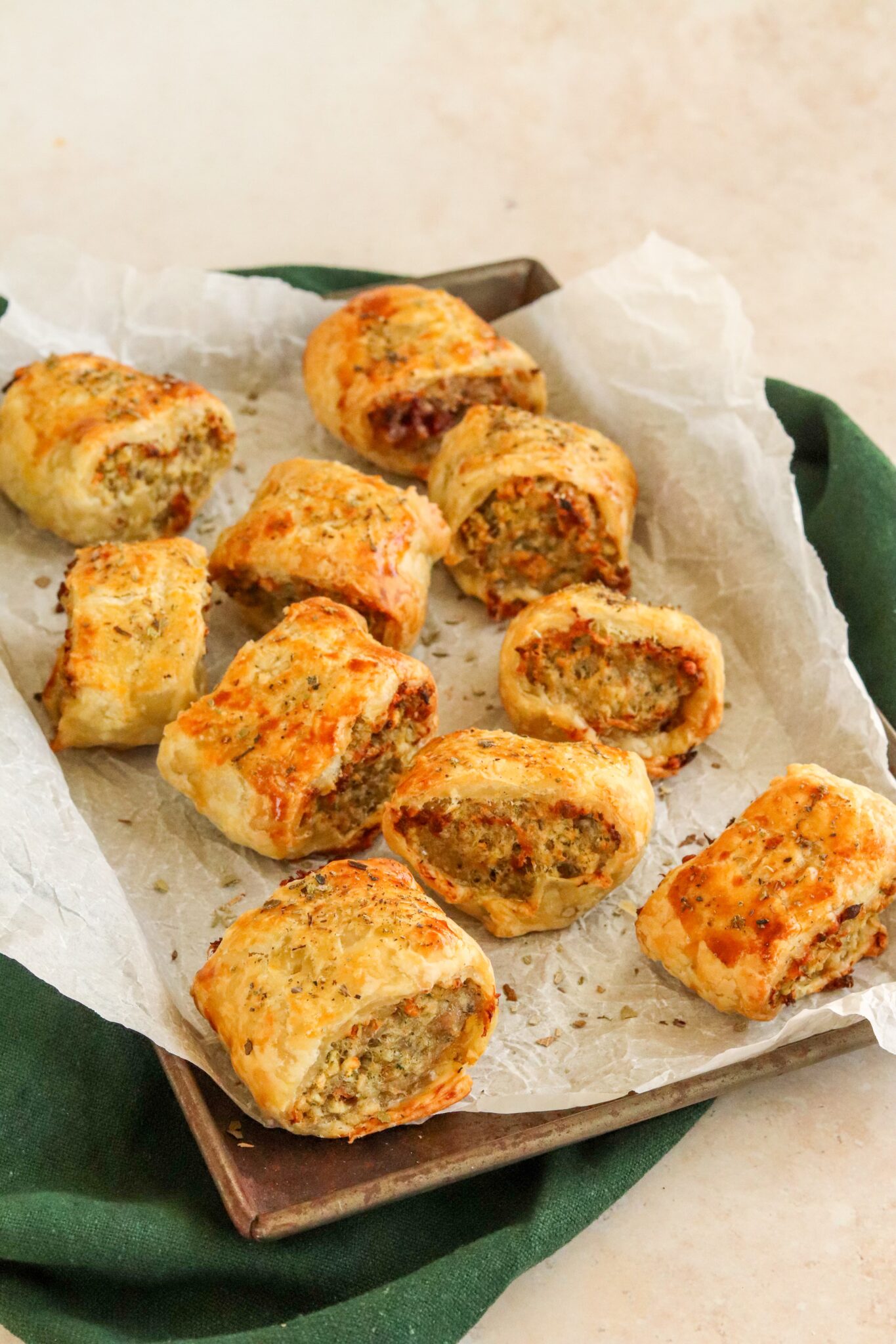 Pork & Stuffing Sausage Rolls – Curly's Cooking