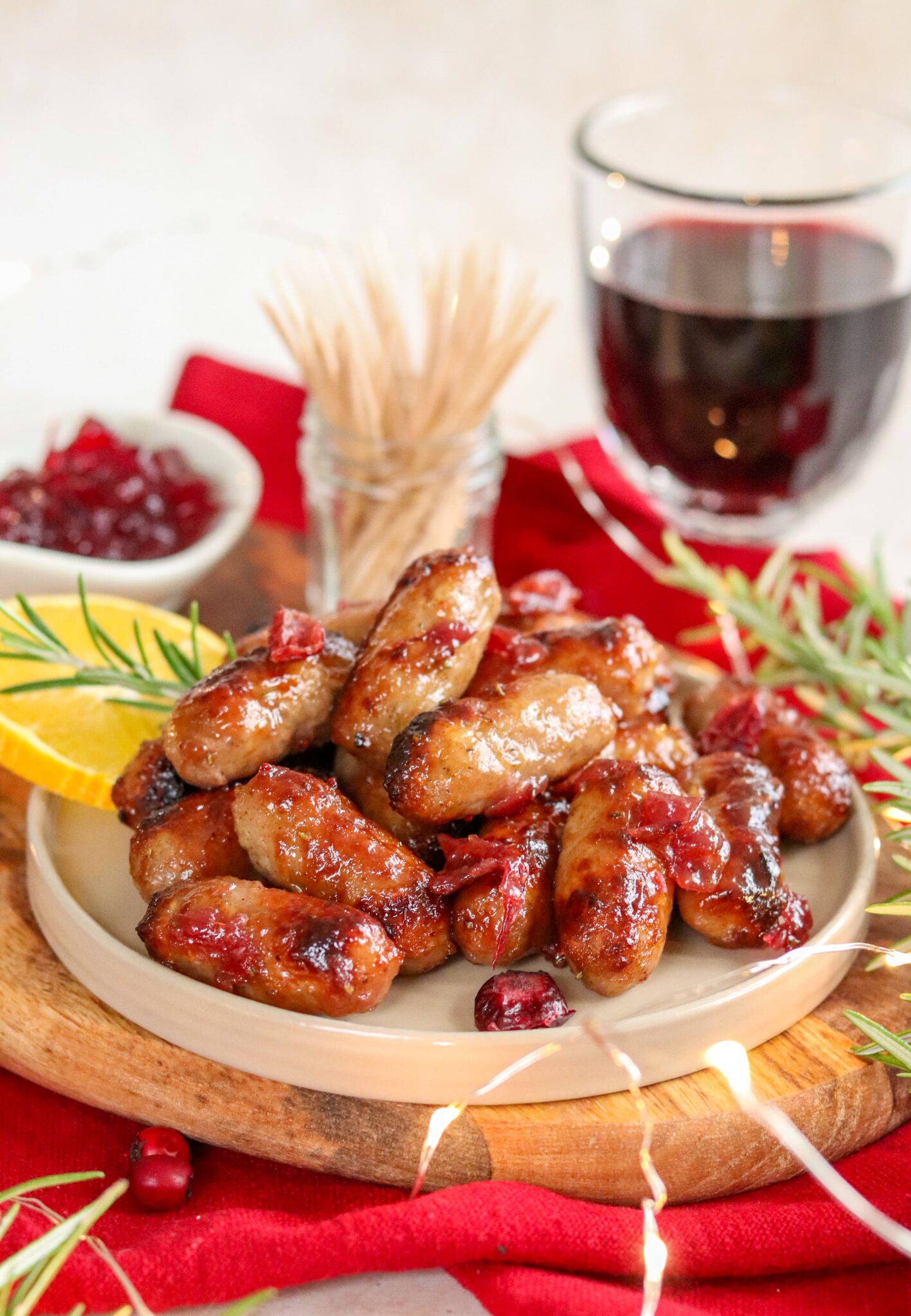 Sticky Cranberry Cocktail Sausages – Curly's Cooking