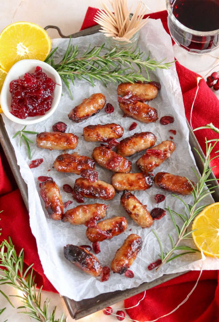 Sticky Cranberry Cocktail Sausages – Curly's Cooking