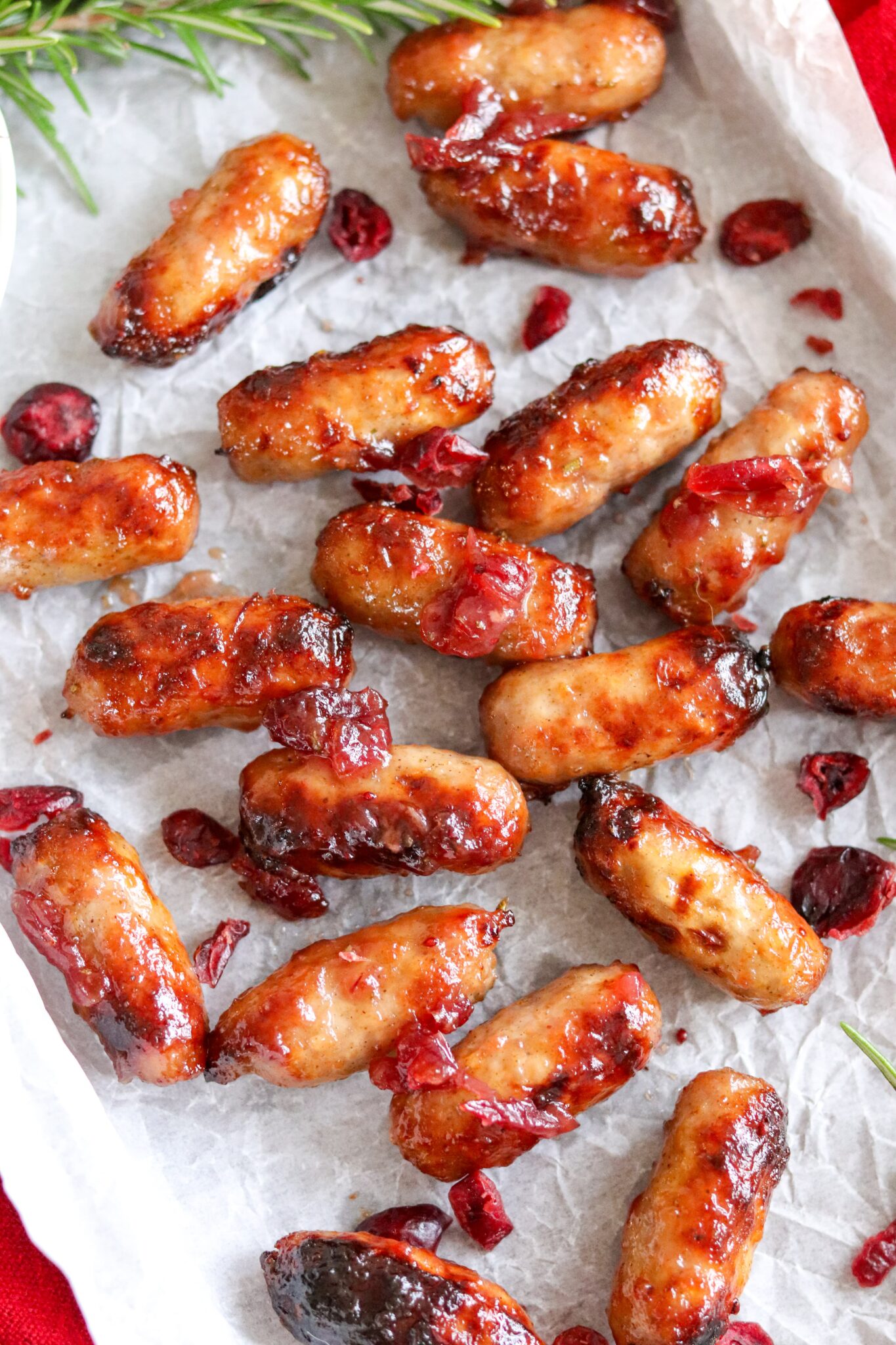 Sticky Cranberry Cocktail Sausages – Curly's Cooking