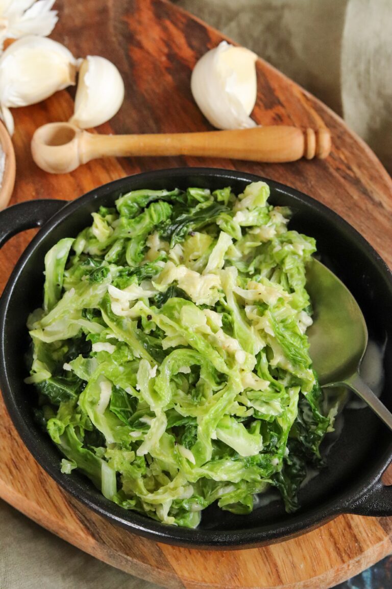 Creamed Savoy Cabbage – Curly's Cooking