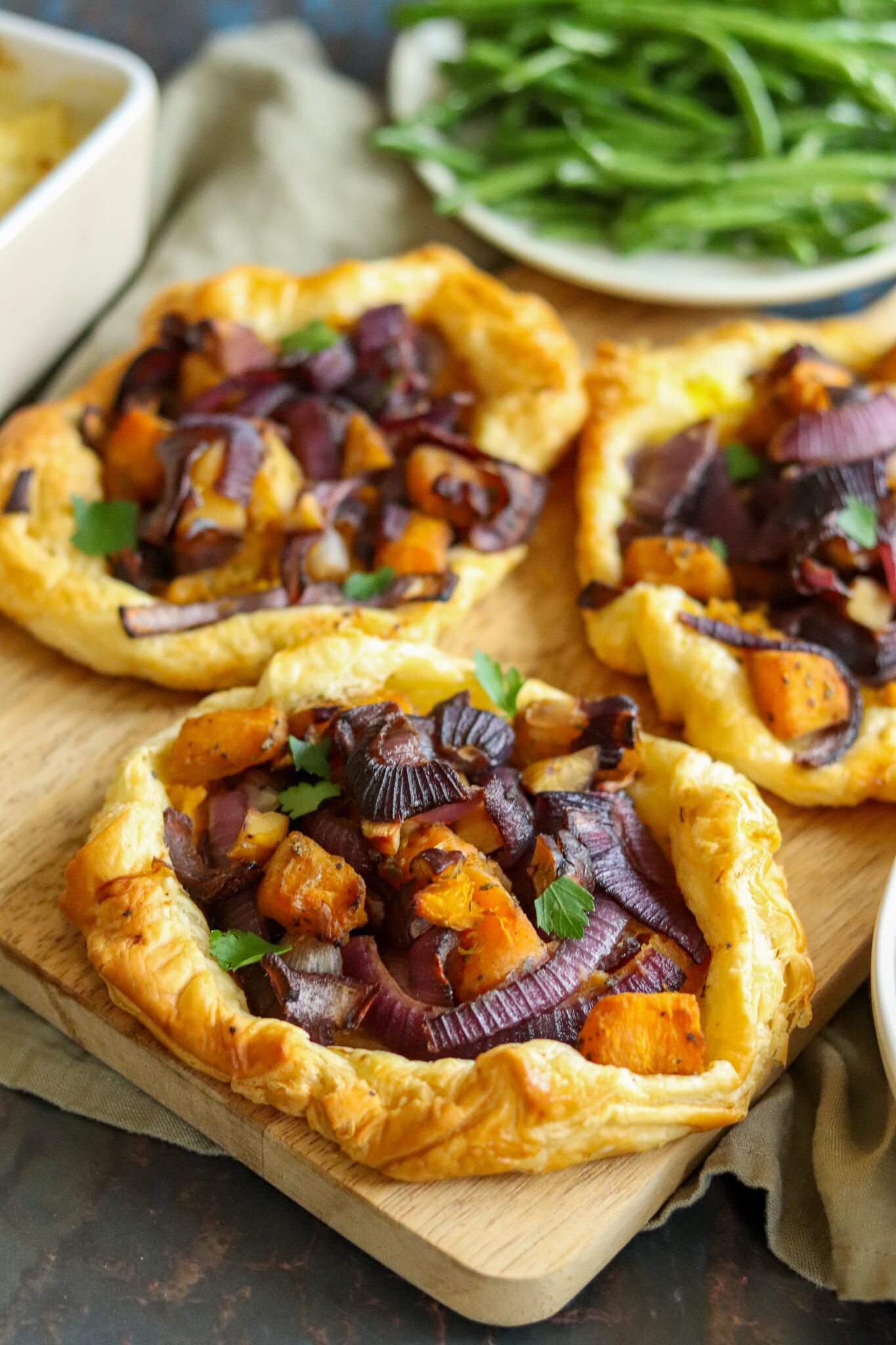 Festive Vegetarian Galettes with Squash, Red Onion & Chestnuts – Curly ...