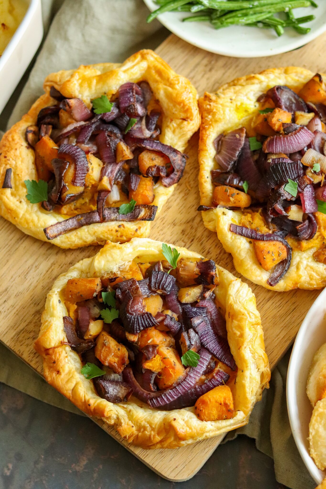 Festive Vegetarian Galettes with Squash, Red Onion & Chestnuts – Curly ...