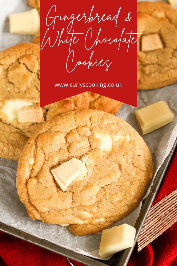 Gingerbread & White Chocolate Cookies – Curly's Cooking