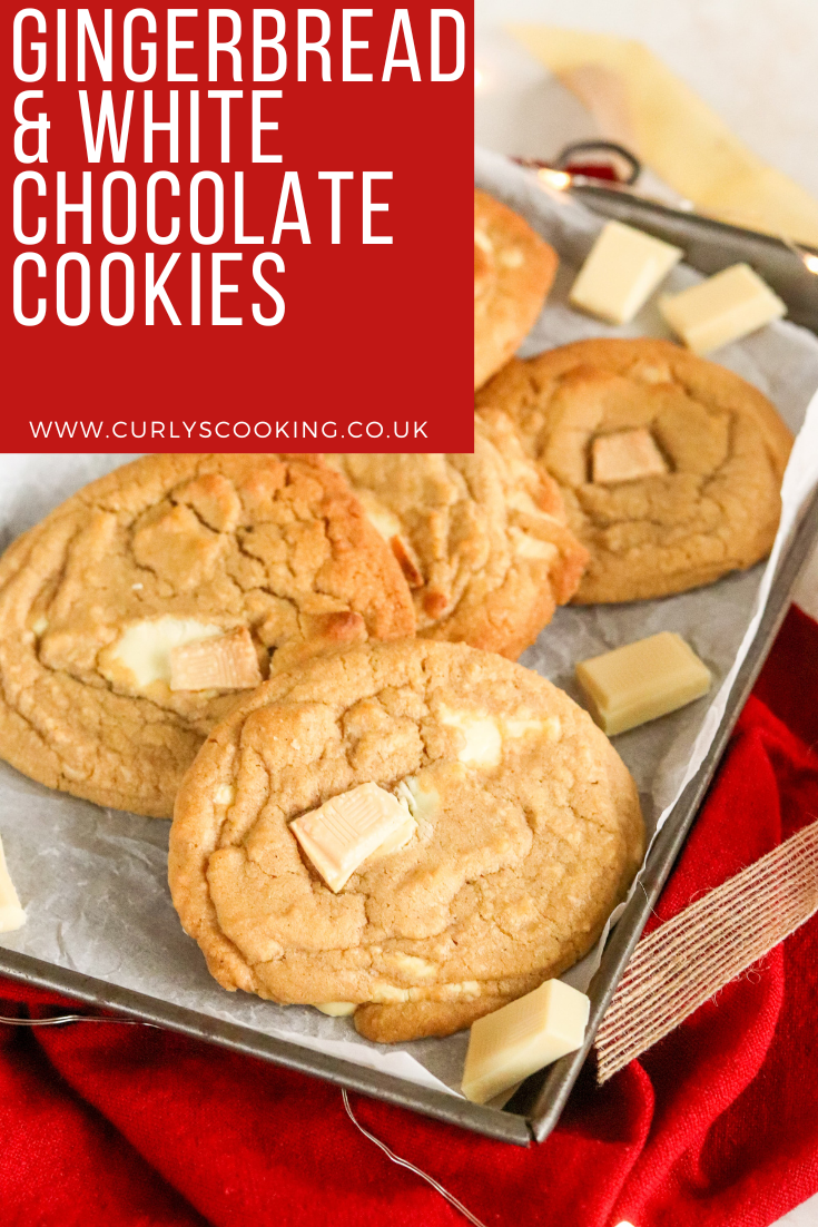 Gingerbread & White Chocolate Cookies – Curly's Cooking