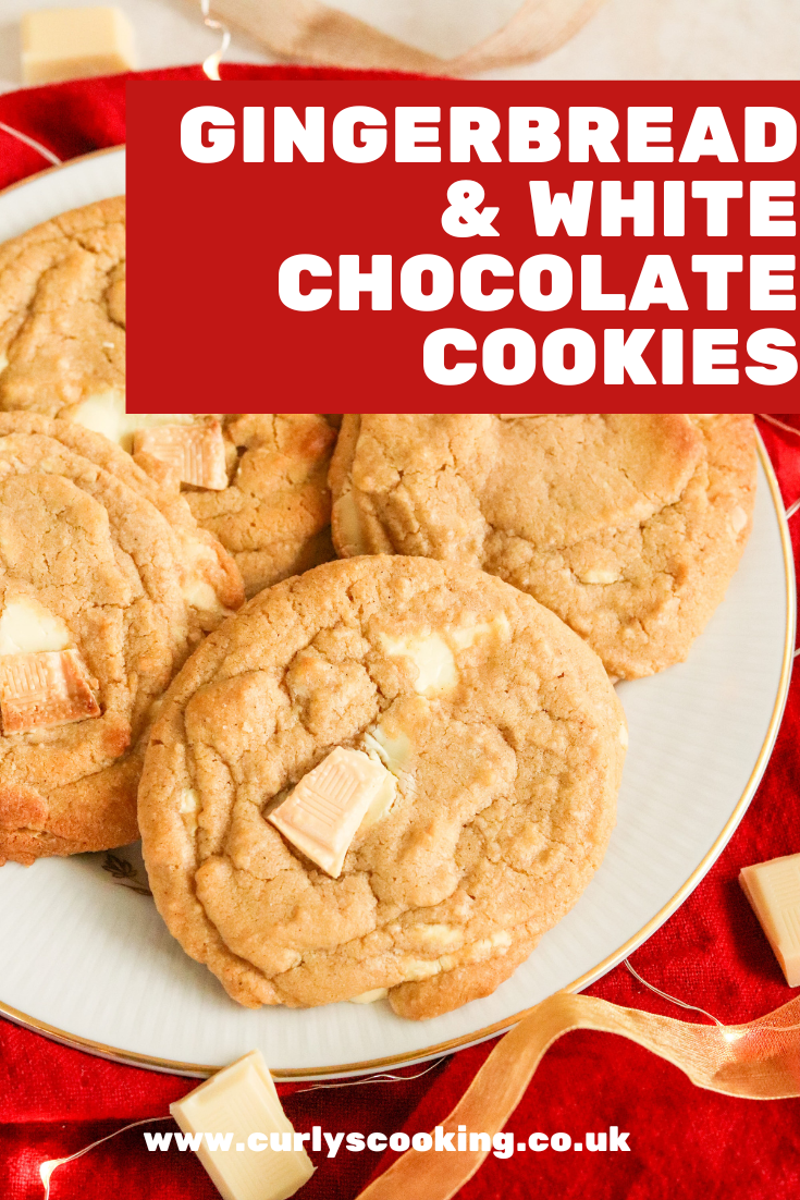 Gingerbread & White Chocolate Cookies – Curly's Cooking