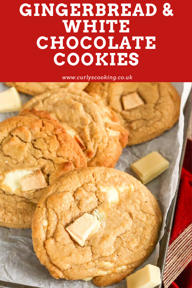 Gingerbread & White Chocolate Cookies – Curly's Cooking