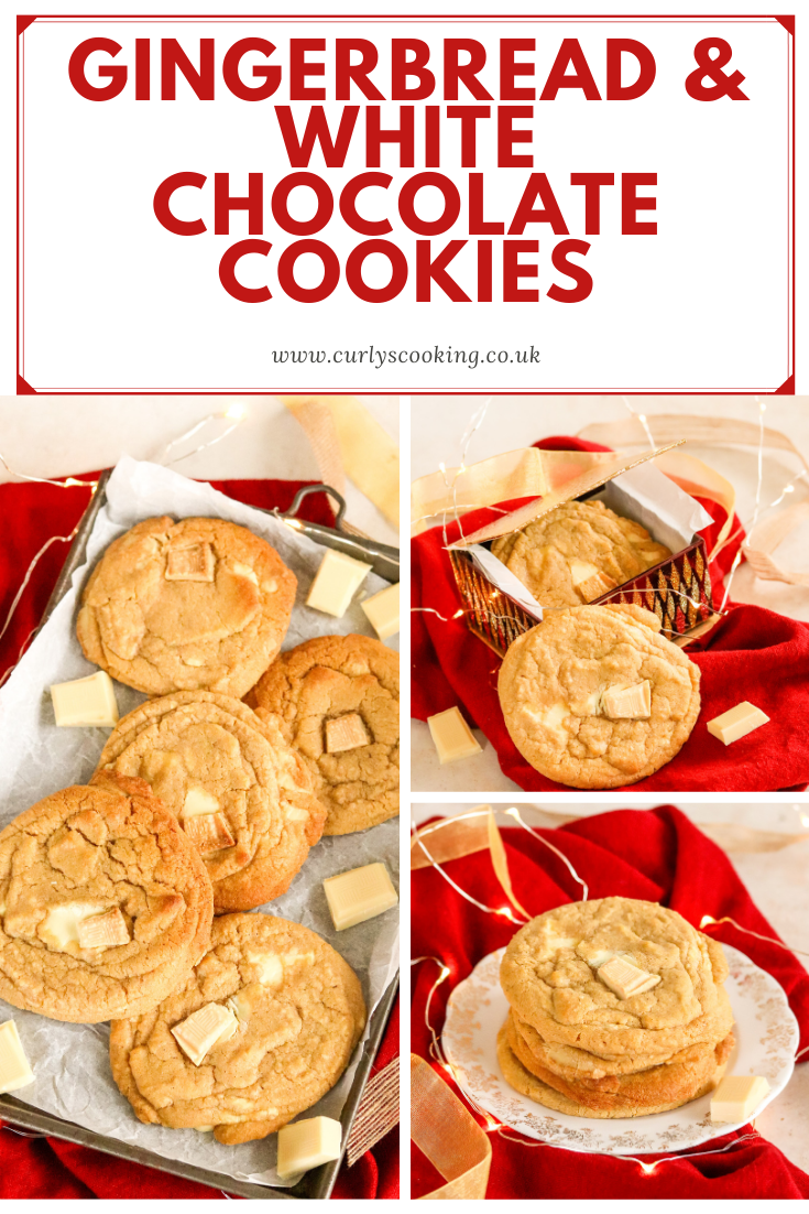Gingerbread & White Chocolate Cookies – Curly's Cooking